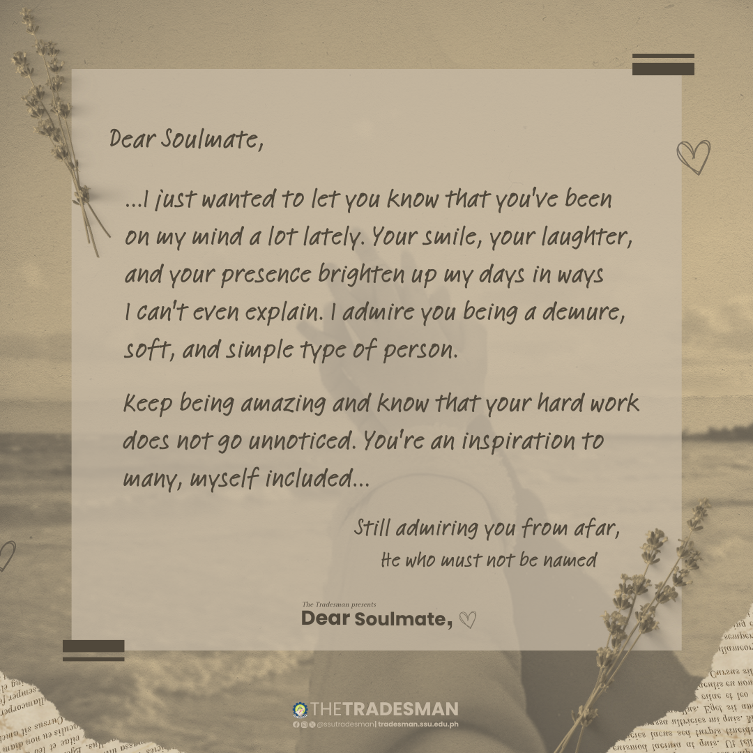 #DearSoulmate | To Bert | The Tradesman